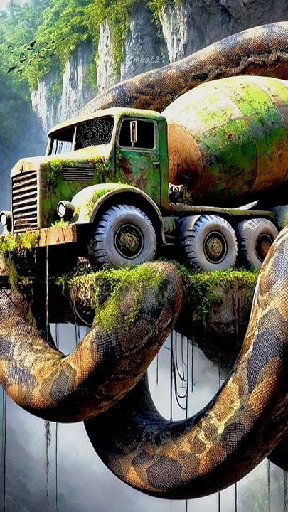 AI Travel Scenery | Natural Exploration : Abandoned Truck In Cliff ...