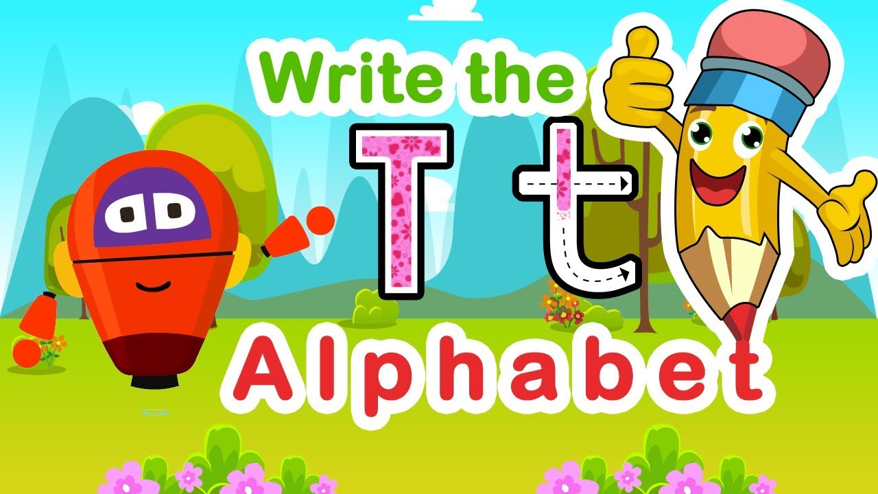 How to Write Letter T | Alphabet Letter For kids | T | KidsLearnTv ...