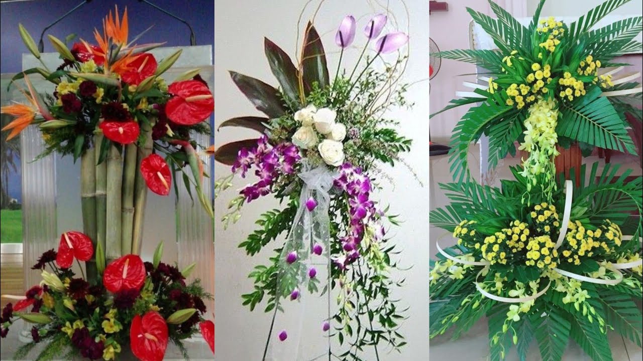 most beautiful adorable fresh flower arrangement and decoration - YouTube