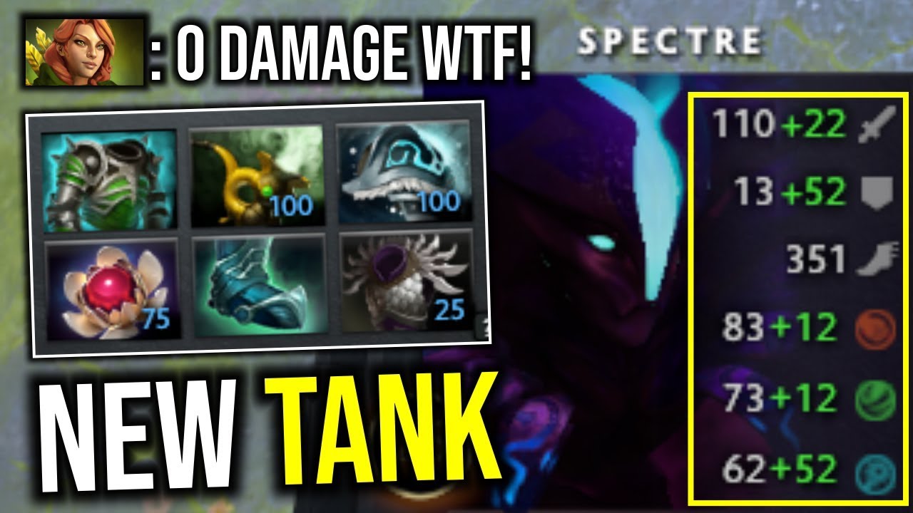 NEW TANK..!! + 75 Armor Spectre Full Tank Build by Goodwin 7.21c | Dota ...