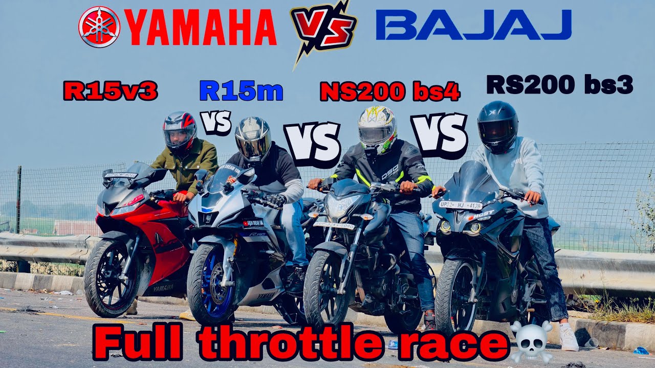 Yamaha R15m vs pulsar rs200 bs3 vs r15v3 vs ns 200 bs4 Arun Dream 10r ...