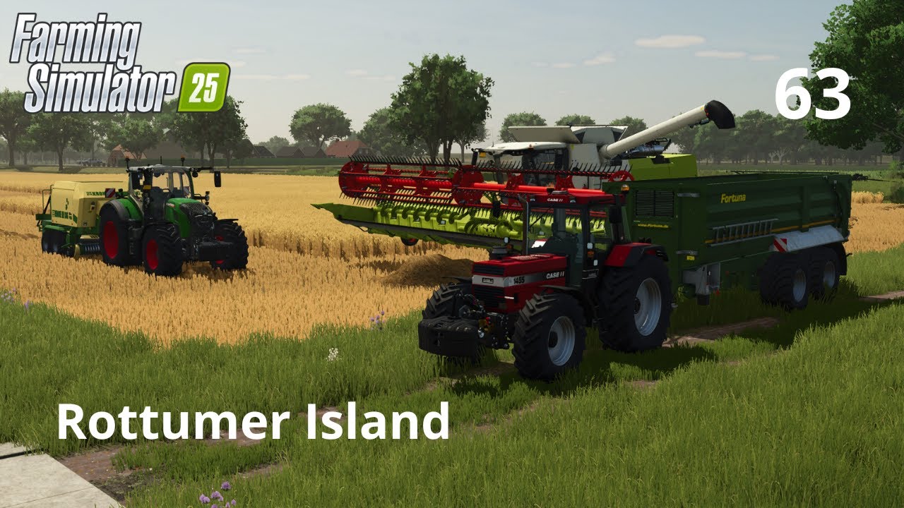 HARVERSTING SOME GRAIN AND SPREADING SLURRY | ROTTUMER ISLAND #63 ...