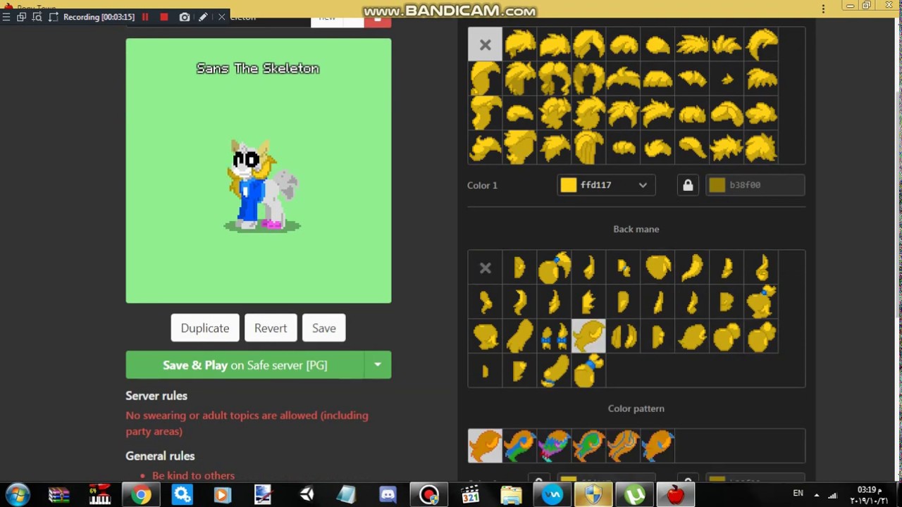 PonyTown Tutorial-How To Make Sans The Skeleton :^) - YouTube
