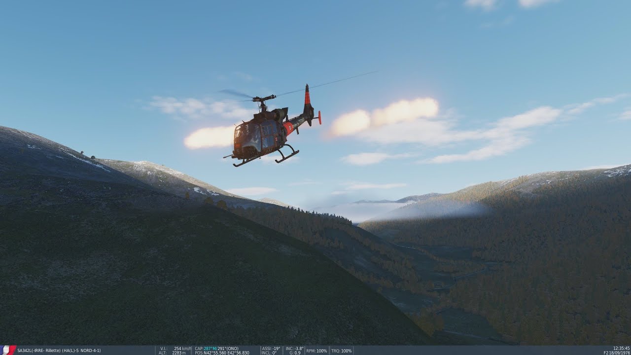 EGFF - SA342L - BDA, inspection des travaux finit - YouTube