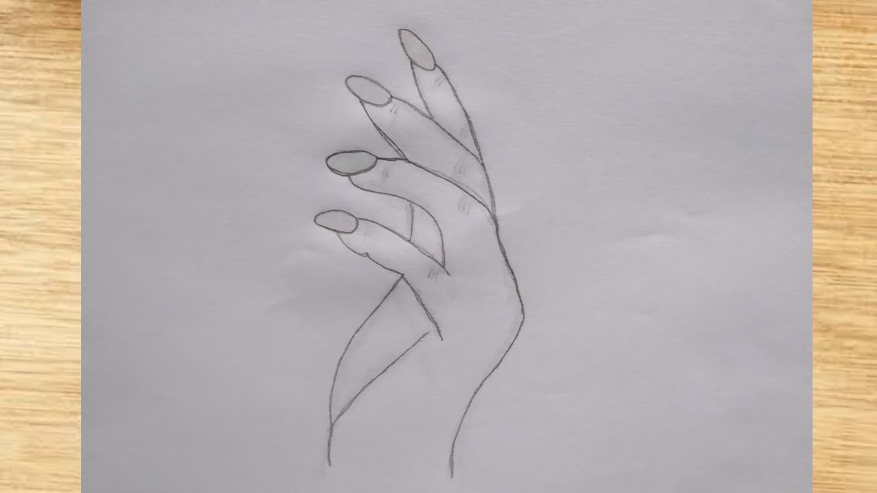 How to draw hand step by step.Easy hand Drawing. Rony Drawing. - YouTube