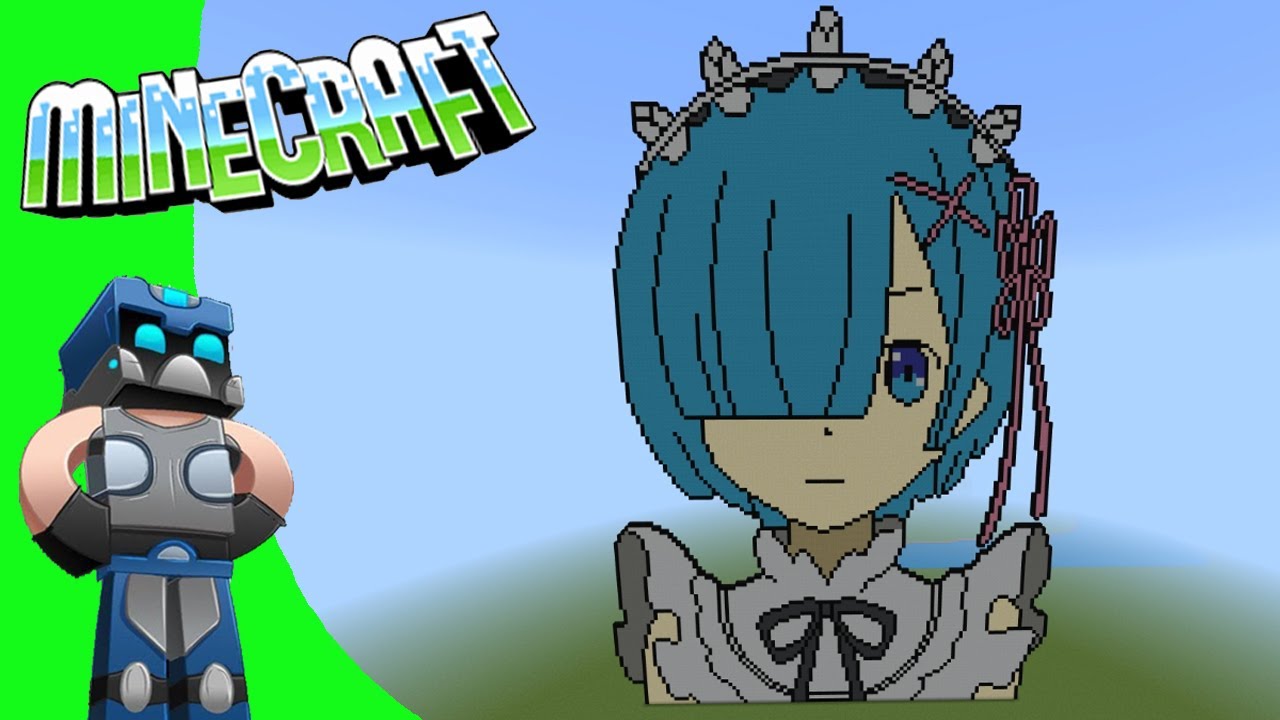 Minecraft Rem Pixel art Grande - kaza013 - YouTube