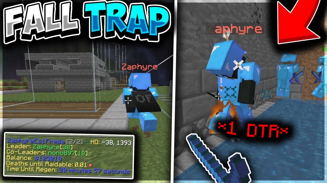 we chased them down their fall trap on 1 dtr... | Minecraft HCF - YouTube