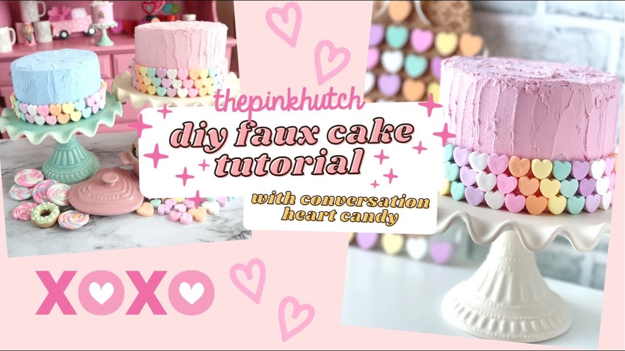 DIY Faux Cake Fake Valentines Cake Tutorial - YouTube