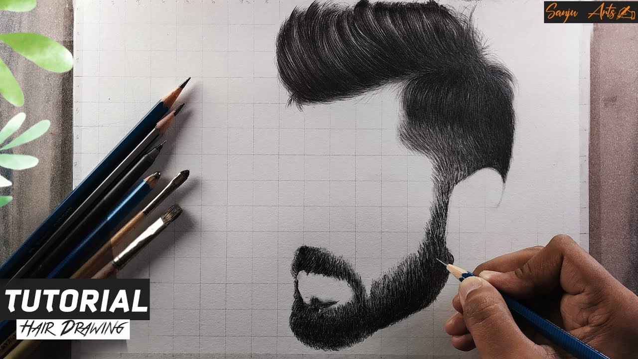 How To Draw Realistic Hair | Hair Drawing Tutorial For Beginners | Step ...
