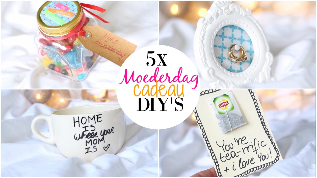 5 DIY moederdagcadeaus - YouTube