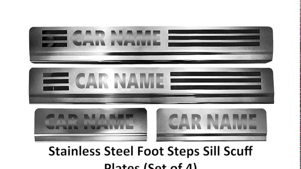 Car Foot Step Sill Plates | MotorHunk.com - YouTube