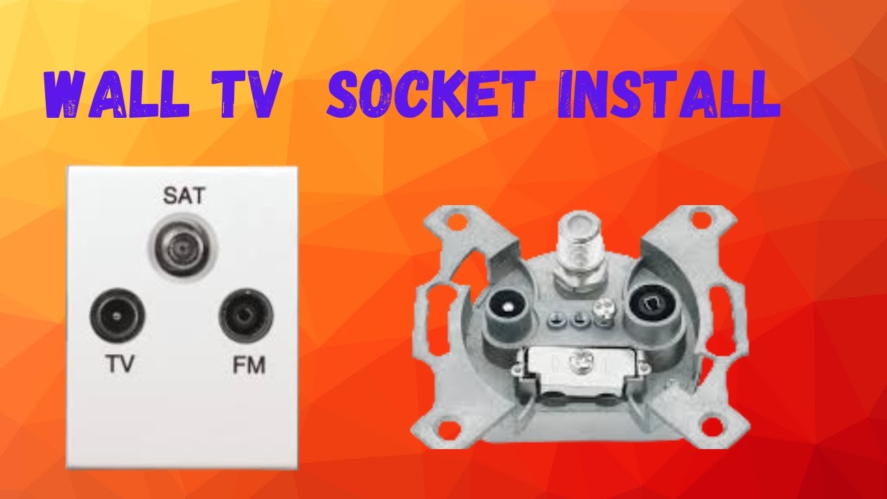 Wall tv socket installation - YouTube