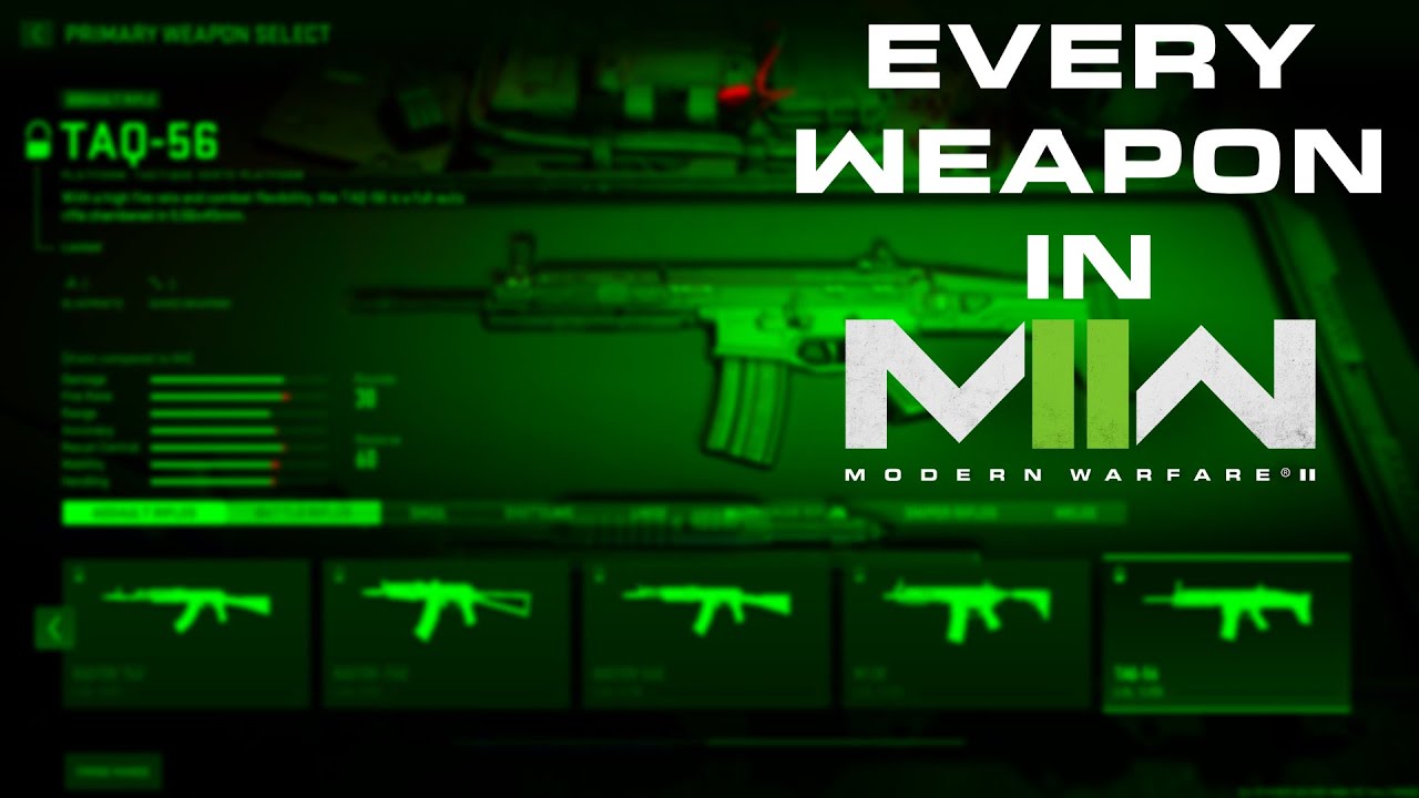 All Weapons Showcase in Call of Duty Modern Warfare 2! - YouTube