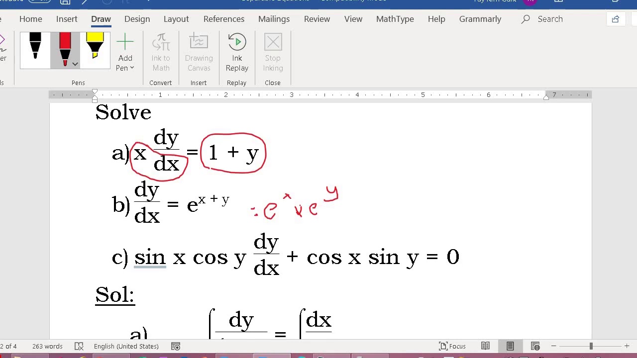 Separable ODE - YouTube