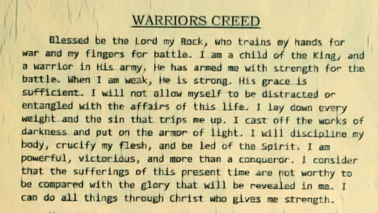 Warriors Creed - YouTube