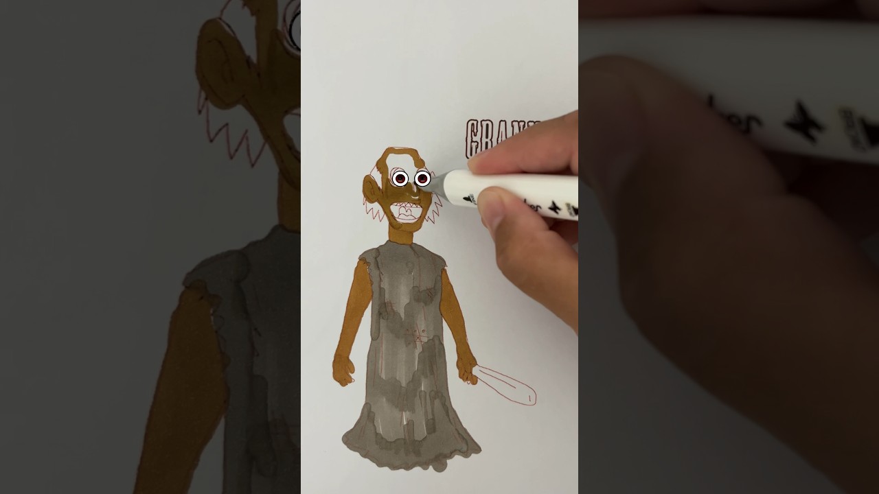 today we draw Granny #granny #grannygamer #games #gameplay #shortsviral ...