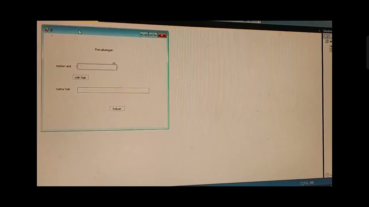 Visual Basic input/output, percabangan, aritmatika,dan quiz - YouTube
