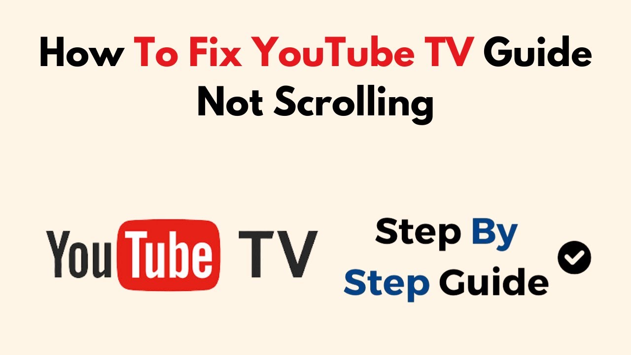 How To Fix YouTube TV Guide Not Scrolling - YouTube