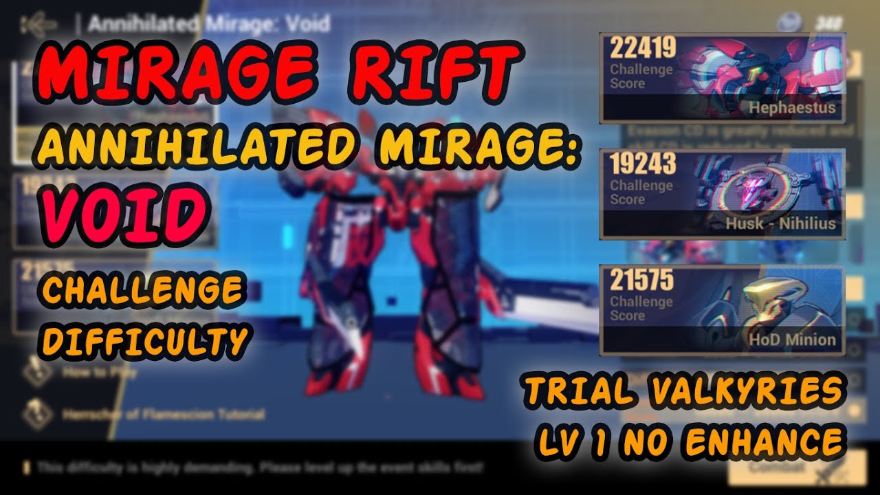 [Honkai Impact 3] (v6.4) Annihilated Mirage: Void - Trial Valkyries Lv ...