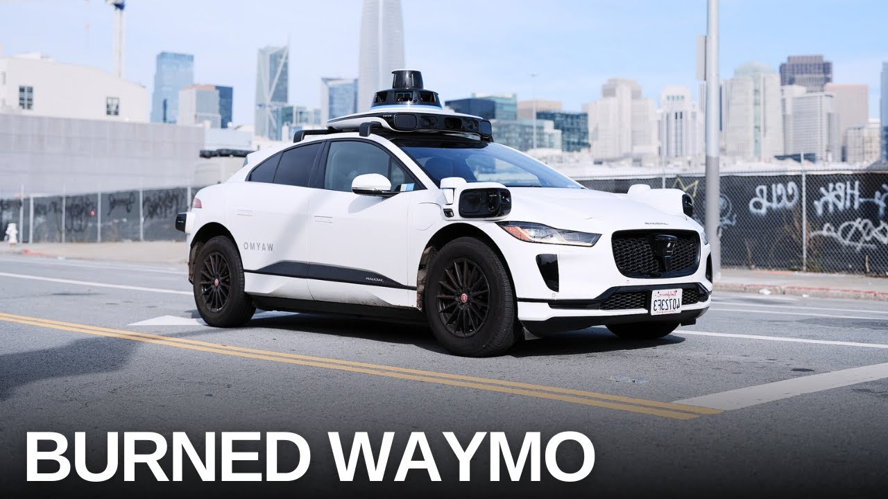 In San Francisco, people BURNED Waymo's self-driving car - YouTube