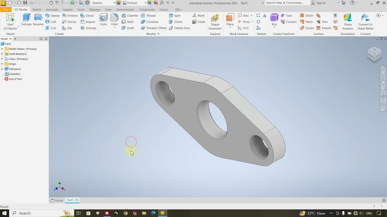 Autodesk Inventor 2025 Flange design - YouTube