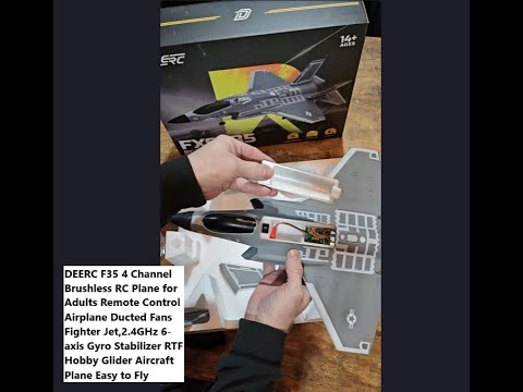 DEERC F35 4 Channel Brushless RC Plane Remote Control Airplane Ducted ...