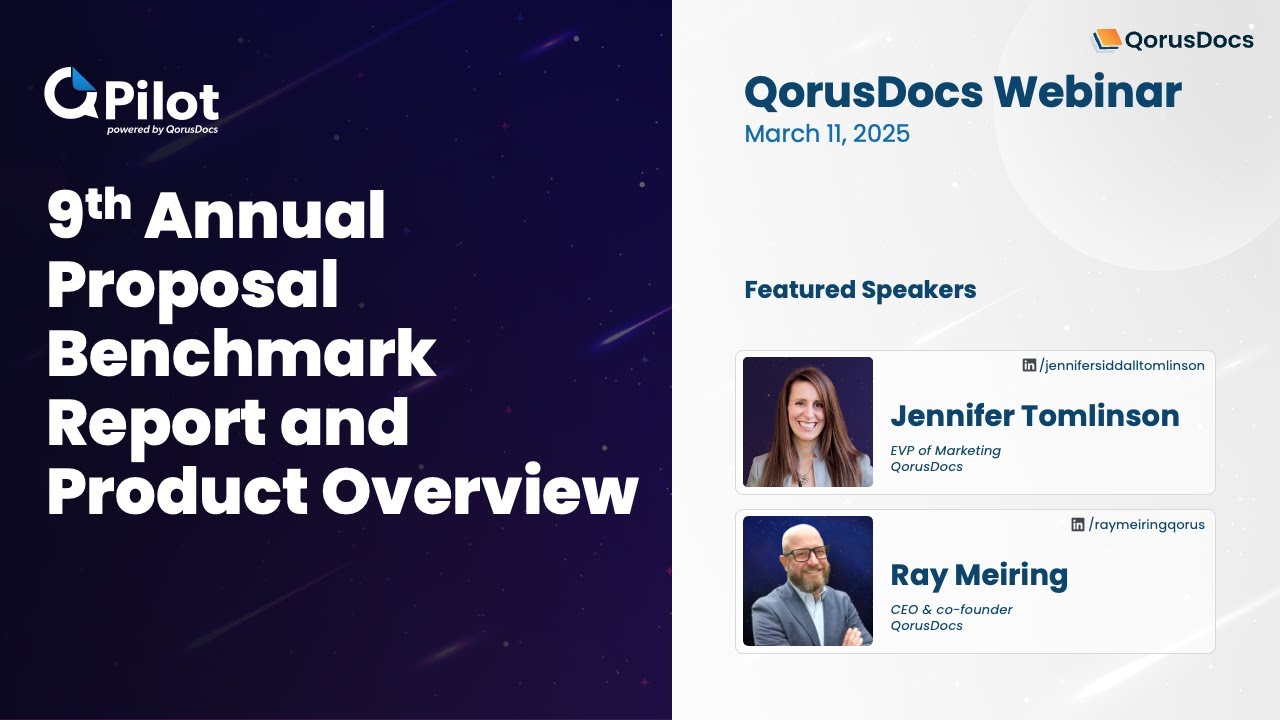 QorusDocs 2025 Proposal Benchmark Report Webinar - YouTube
