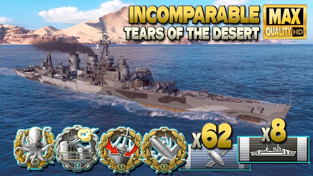 Battleship Incomparable: Old school battle on map Tears of the Desert ...