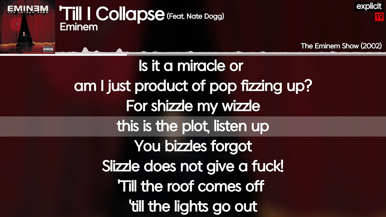 Eminem - 'Till I Collapse (Feat. Nate Dogg) [가사 / Lyrics] - YouTube