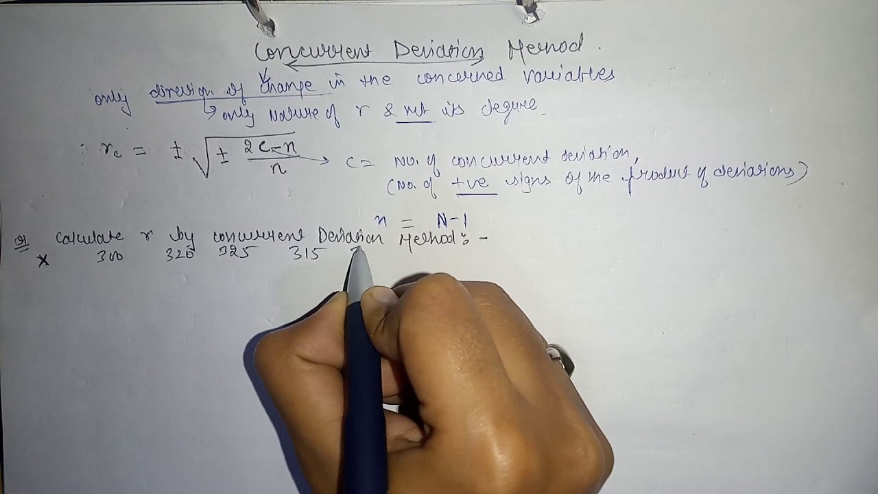 Correlation by Concurrent Deviation Method# BMS ( Part 7) - YouTube