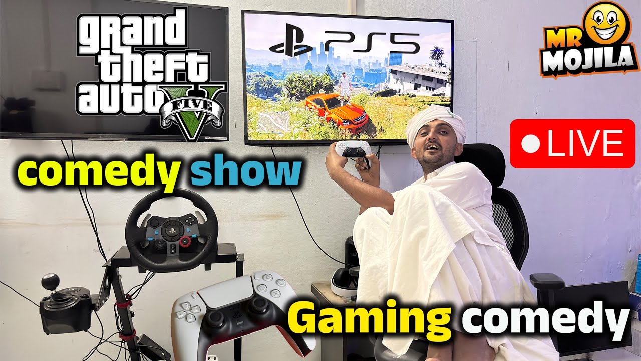 😂 Gujarati Comedy LIVE 🔴 | Gaming Comedy Show | Mr Mojila Live 😂 - YouTube