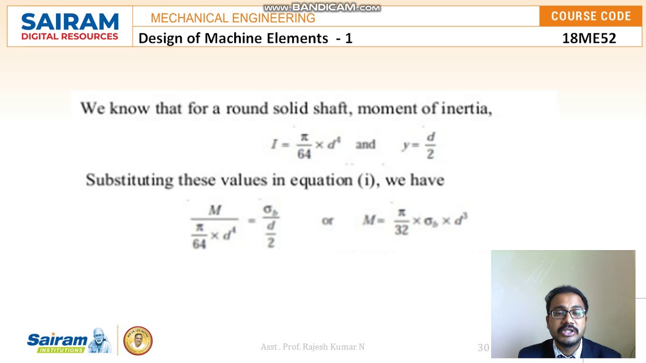 LECTURE VIDEO 3_18ME52_MODULE 3_SHAFTS SUBJECTED TO TWISTING AND ...