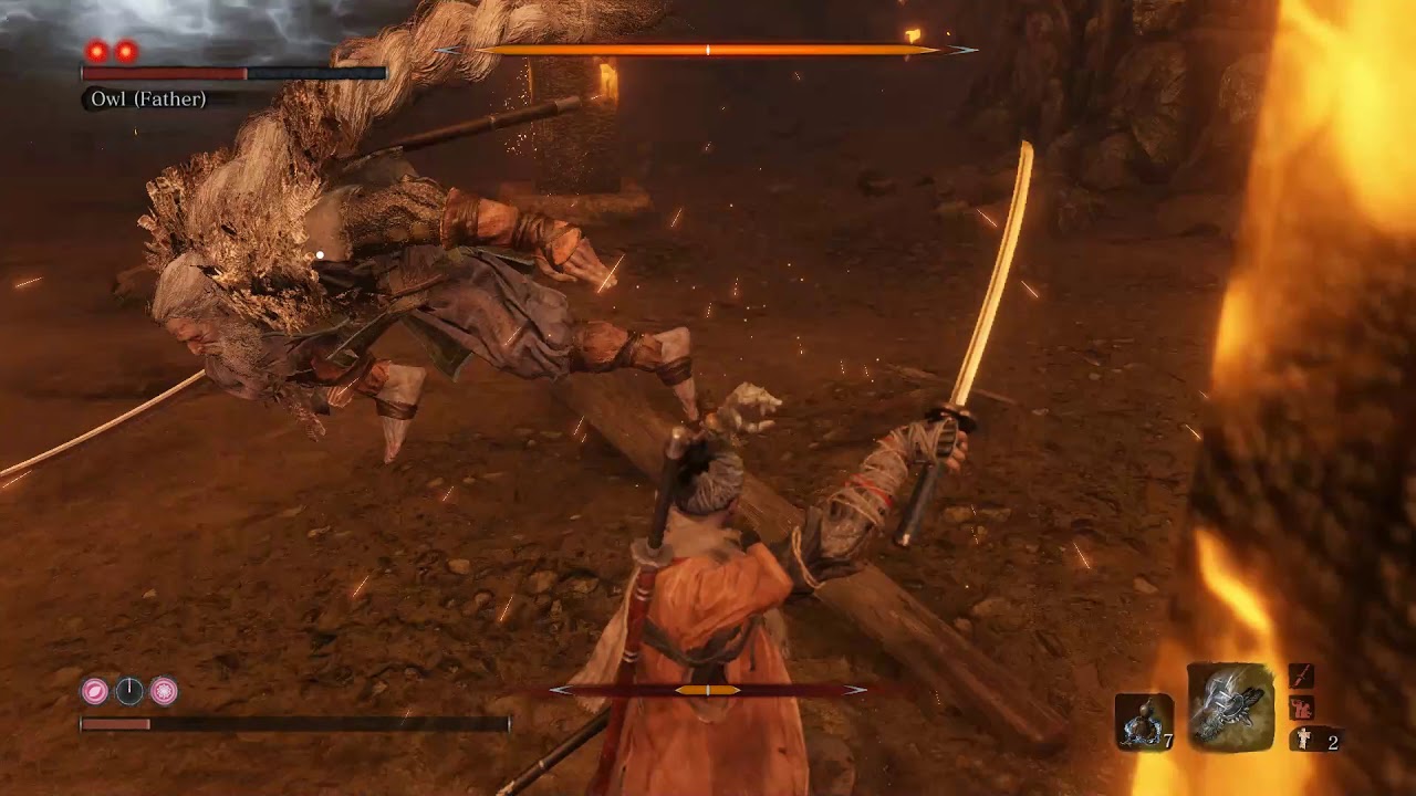 Sekiro : Shadows Die Twice , Owl (Father) Boss Fight - YouTube