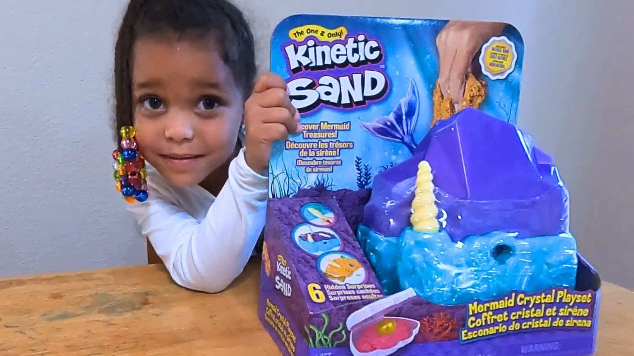 Kinetic Sand (Mermaid Crystal Playset) - YouTube