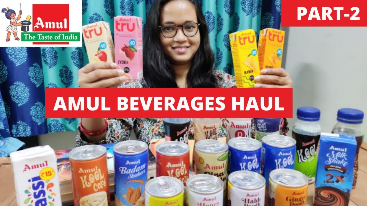 Amul Beverages Haul (Part-2) | Amul Tru Review | Amul Lassi | Amul ...