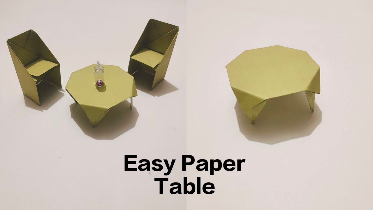 Paper table | Easy origami paper table | How to make a paper table ...