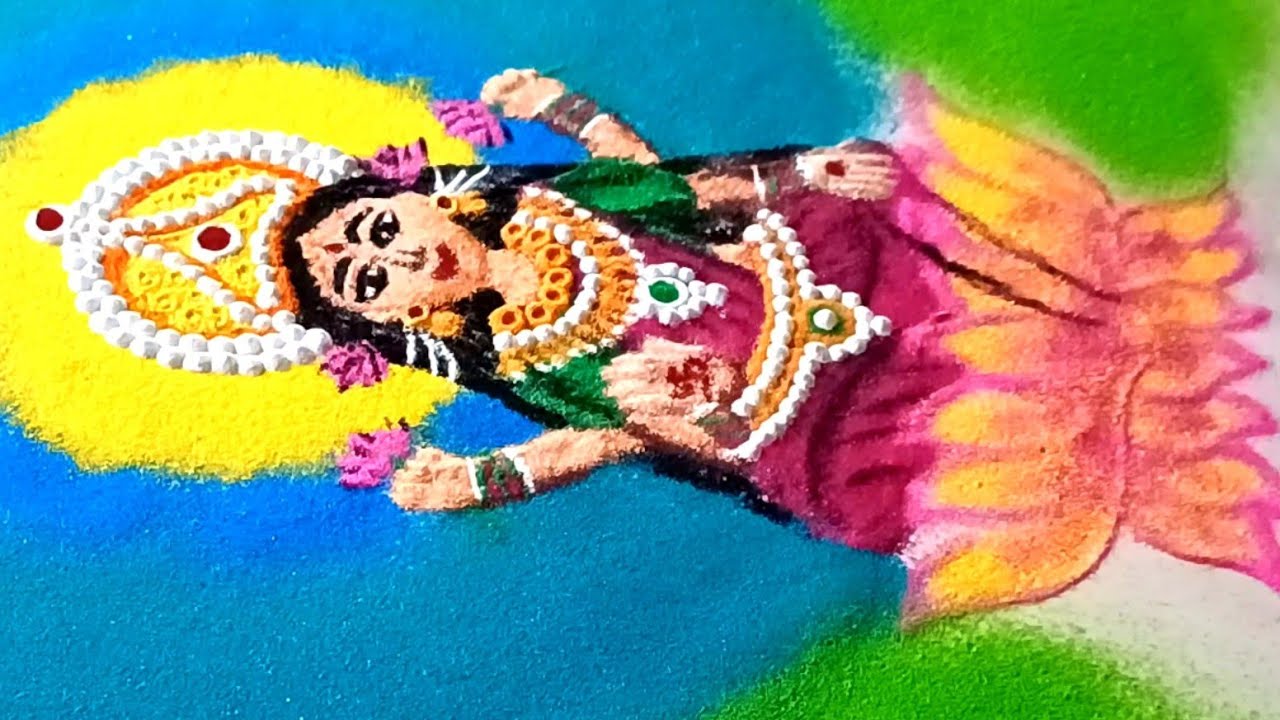 Diwali rangoli l लक्ष्मीमाता rangoli l laxmi mata rangoli l easy ...