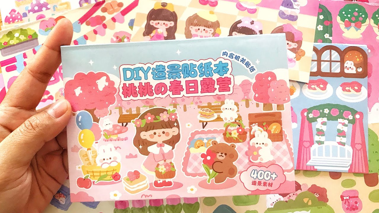 Momo and friends Sticker book with 6 background , having fun with momo ...