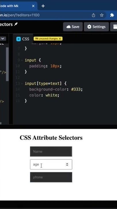 CSS attribute selectors #shorts #webdev #css3 #js - YouTube