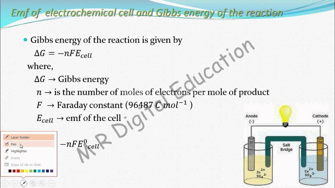 Gibbs Free Energy Electrochemistry Part 35 For CBSE Class 12 JEE IIT gibbs-free-energy-electrochemistry-part-35-for-cbse-class-12-jee-iit