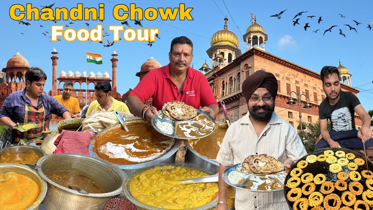 Top 5 Famous street food in Chandni Chowk | Chole Kulche , Ghewar ...