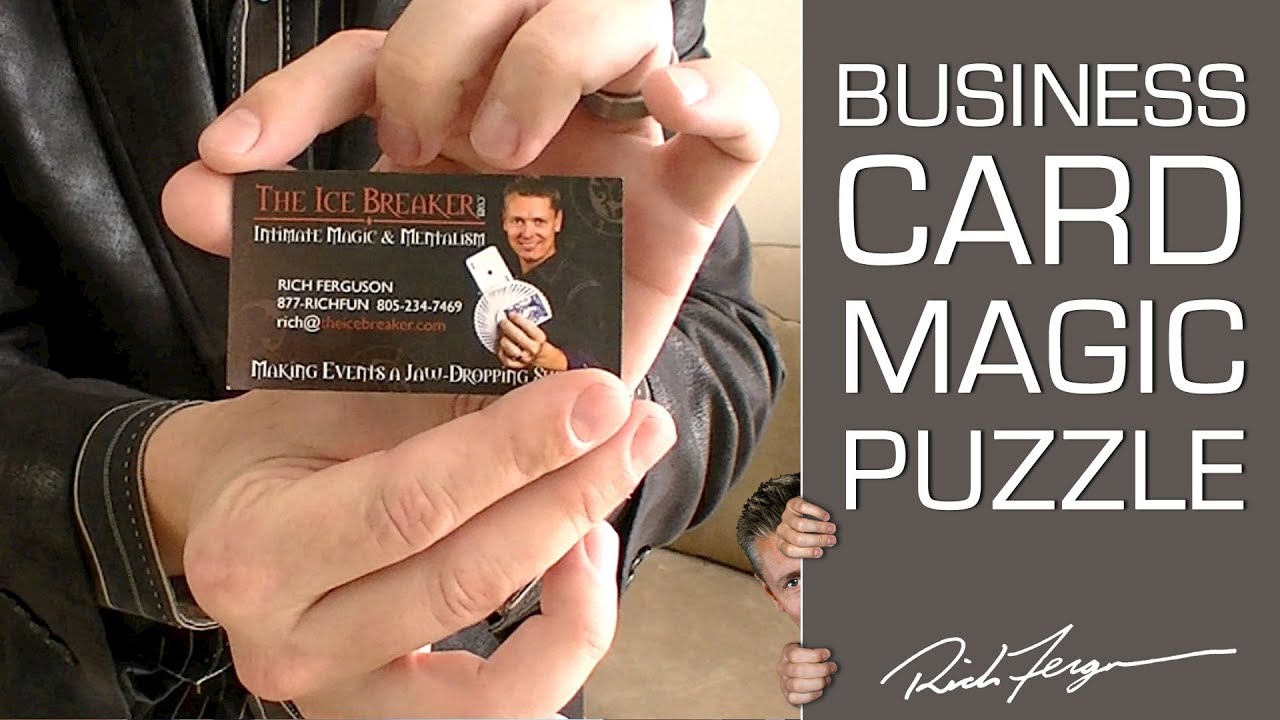 Awesome Business Card Trick - YouTube