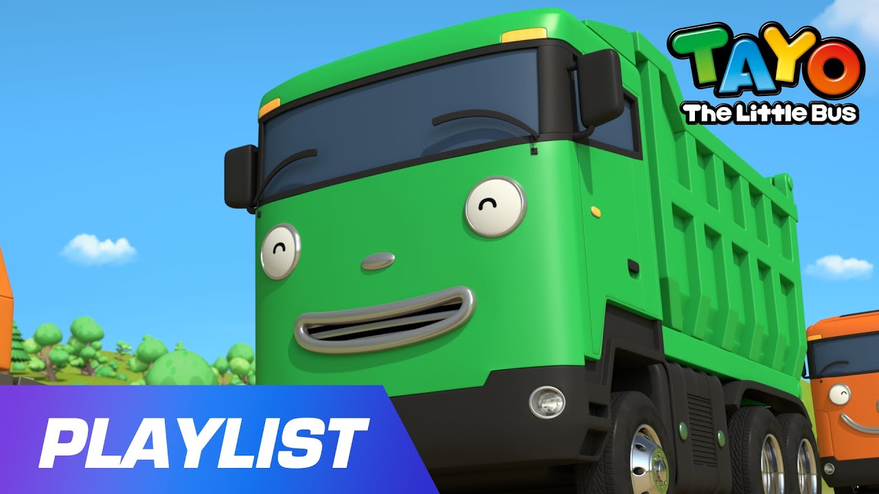 [Playlist] Wheels on the Strong Heavy Vehicles l Tayo the Little Bus ...