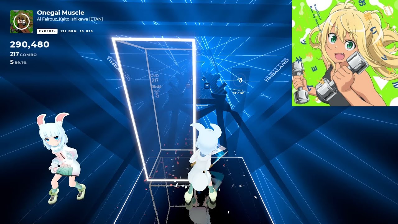 [Beat Saber]Onegai Muscle Full Body Tracking - YouTube