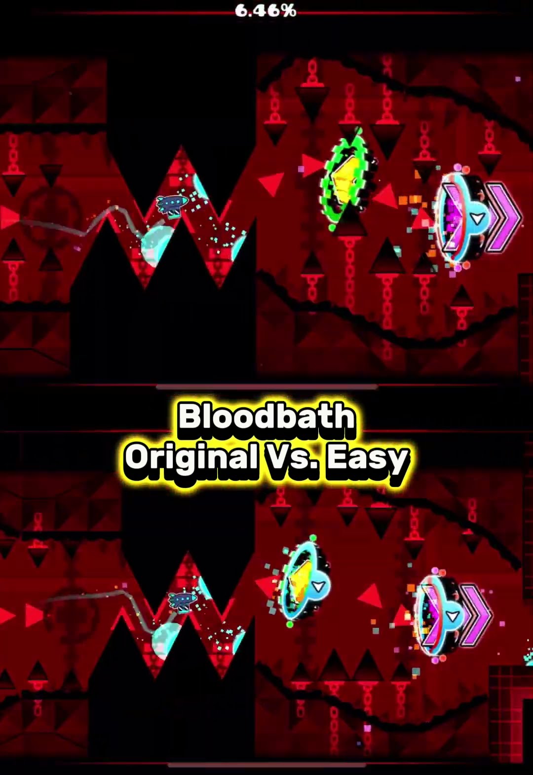 Bloodbath Original Vs. Easy #geometrydash #gd - YouTube