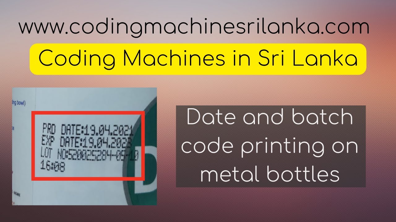 Mini Inkjet Printer Sri Lanka - Printing Date & Batch Code on Metal ...