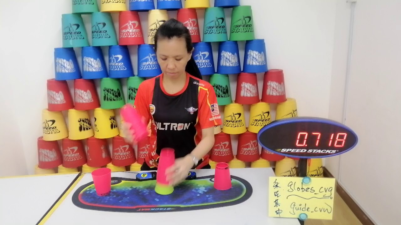 Sport Stacking //Freestyle//1-10-1 Up & Down Stack// - YouTube