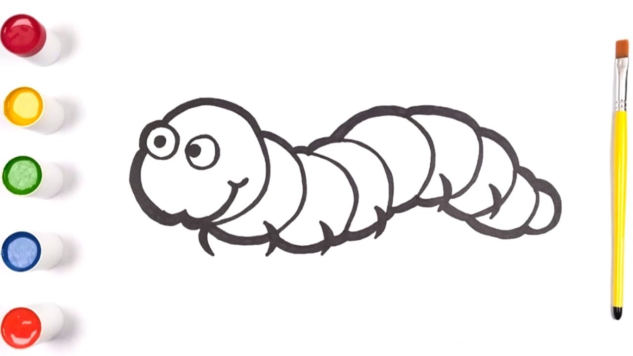 Learn to Draw Cute Colorful Caterpillars for Children | Step by Step ...