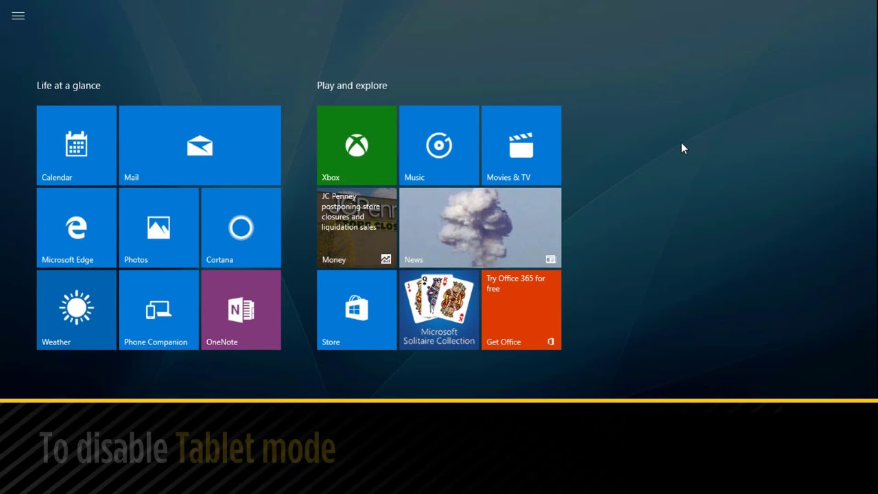 How Enable and Disable Tablet Mode ( In Windows 10 ) - YouTube