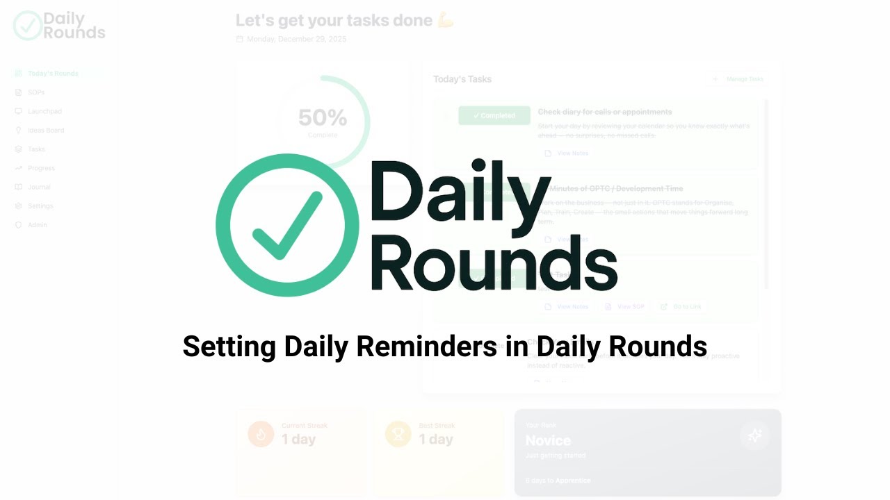 Setting Daily Reminders in Daily Rounds | Build the Habit Without ...